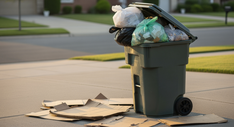 Overflowing Trash Can Warning Signs - AAA Sanitation Co
